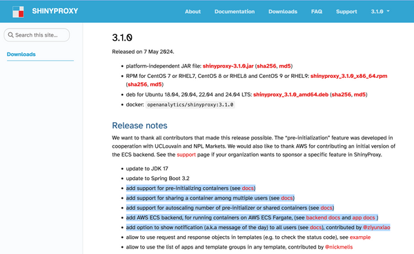 What Is New in ShinyProxy 3.1.0 | R-bloggers
